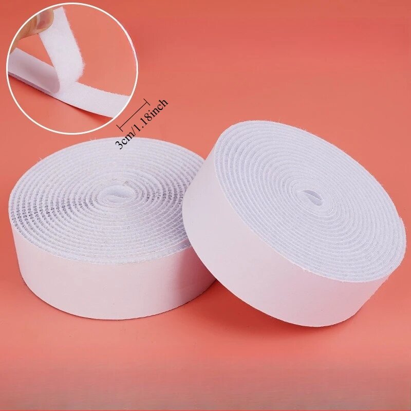 3M Magic Tape самоклеящаяся липучка Белый, White 3cm