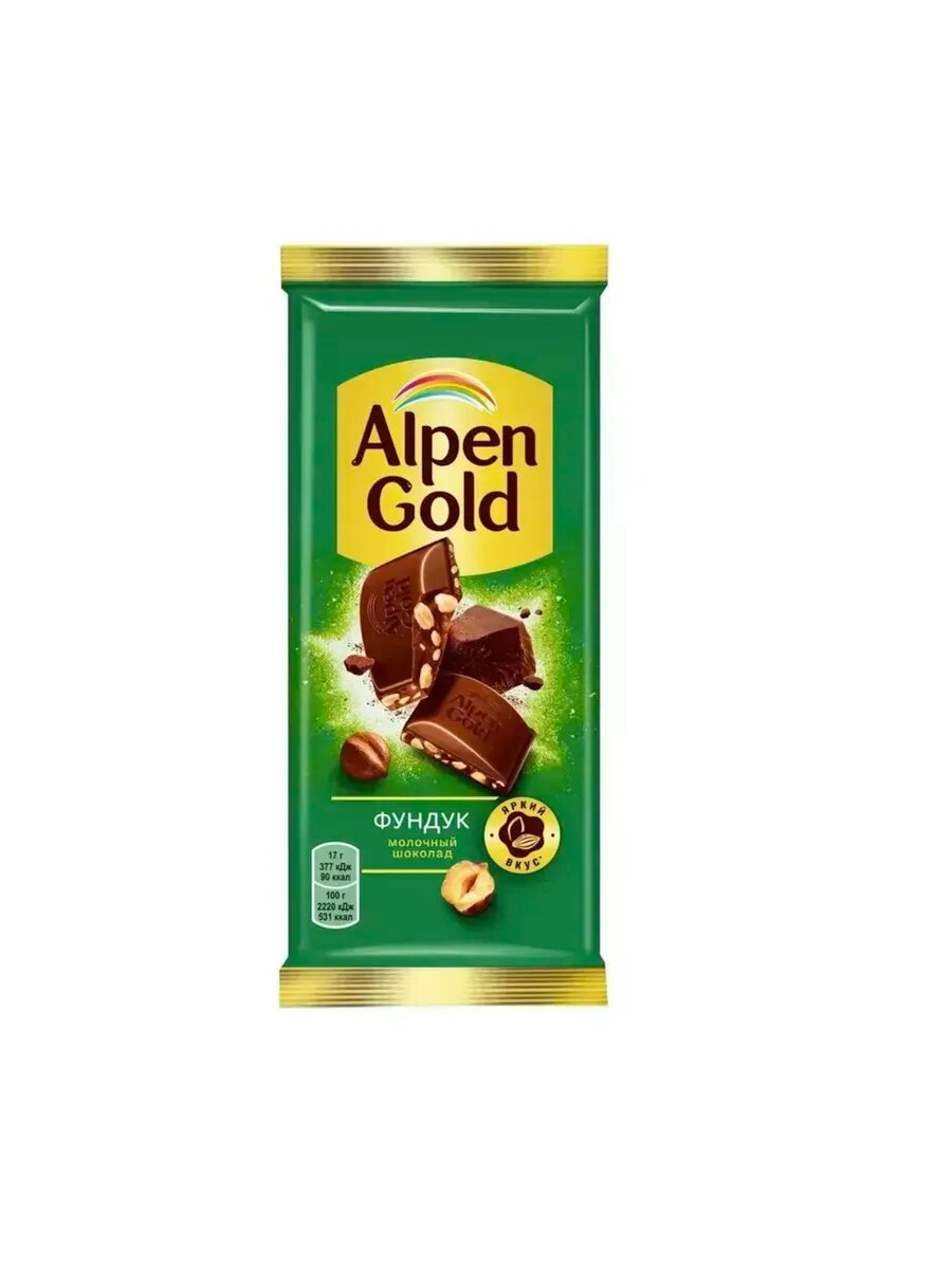 Alpen Gold Шоколад молочный Фундук, 80 г