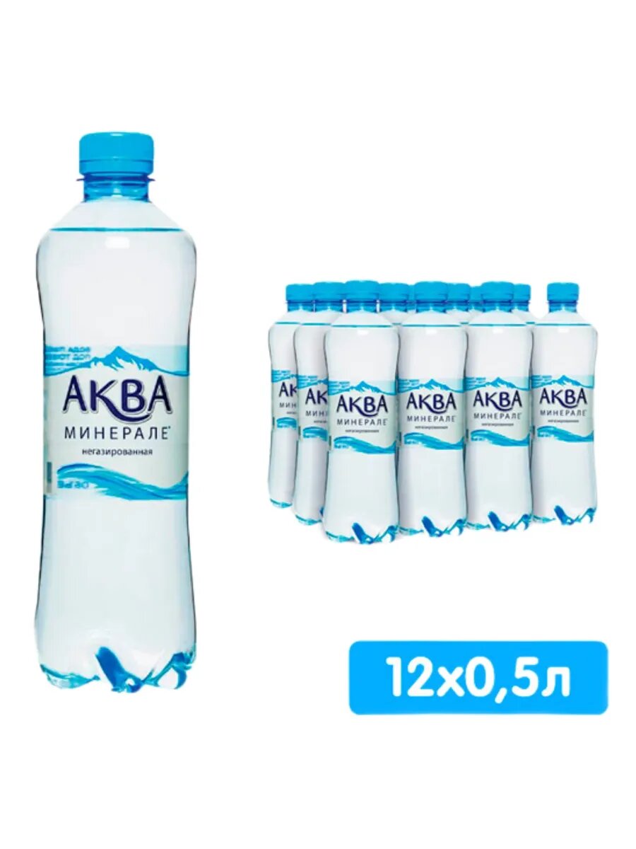 AQUA MINERALE Питьевая вода аква минерале без газа, 0,5 л по 12 шт