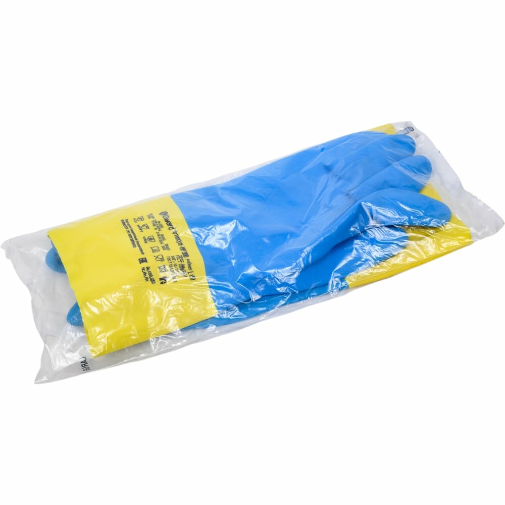 Перчатки GWARD HP300 КЩС К80% Щ50% из латекса и неопрена, двуцветные, р. L 1 пара в упаковке арт. HP300 HP300/L1 — фото 1