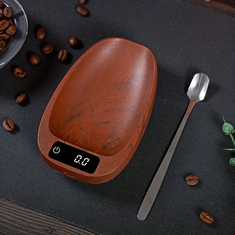 Весы для кофе цифровые компактные, 200 г, точность 0,1 г, с перезарядкой и ЖК-дисплеем с подсветкой, красные