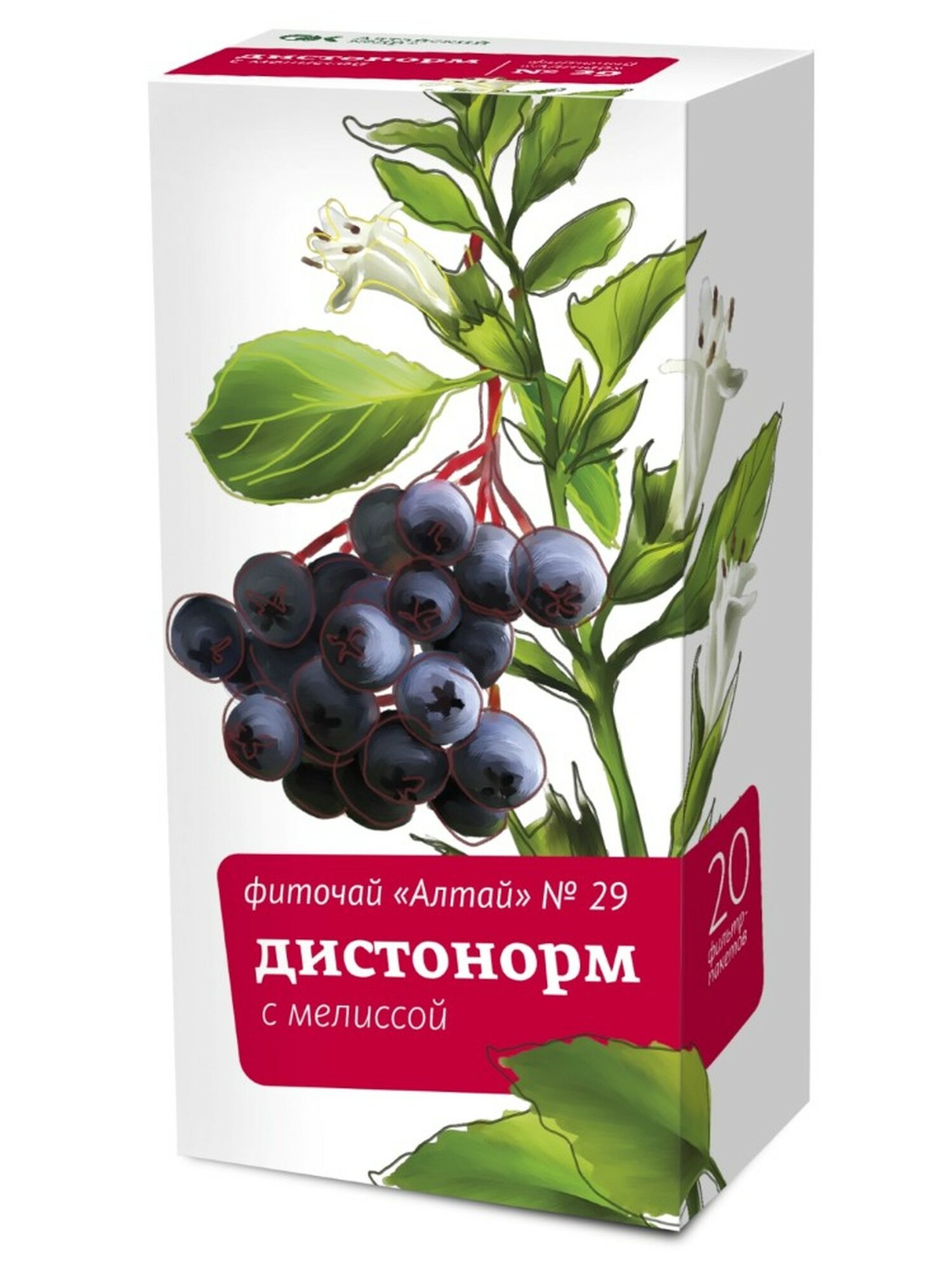 Фиточай алтай N29 дистонорм С мелисcой 2,0 N20 Ф/П — Фиточай (сбор трав) - фильтр - пакеты массой 2,0 г - 20 шт в уп.