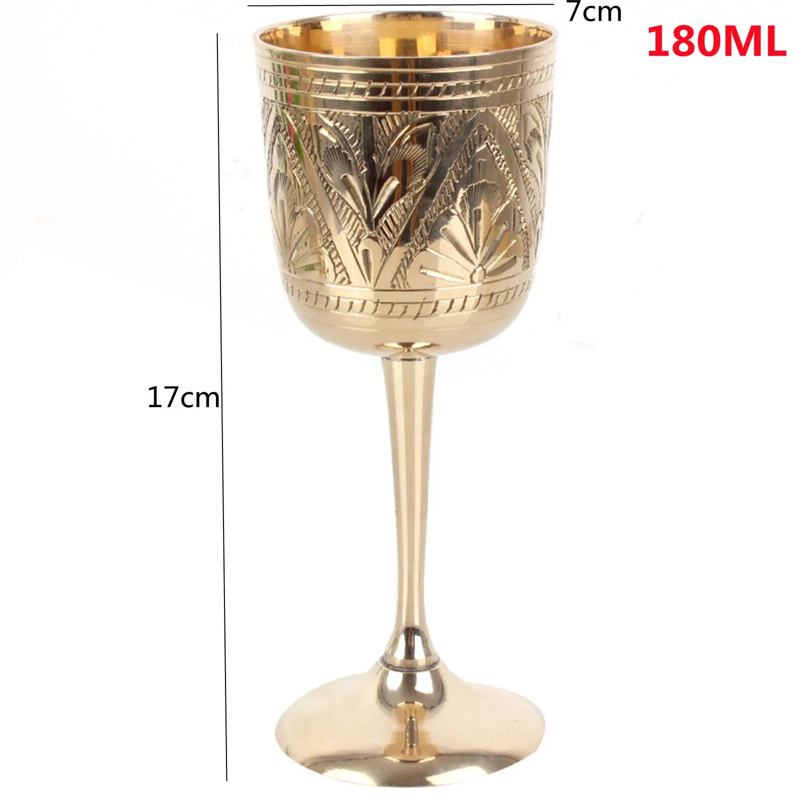 Бокал для вина медный, 180 мл, Style 3