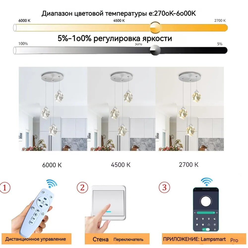 FTLLI Люстра, LED, 30 Вт — фото 1