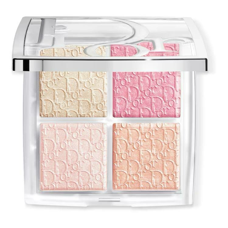 Палетка хайлайтеров 4-в-1 Dior Backstage Glow Maximizer Palette, Хайлайтер, Румяна, Бронзер, Тени| 004 Rose Gold Glow.