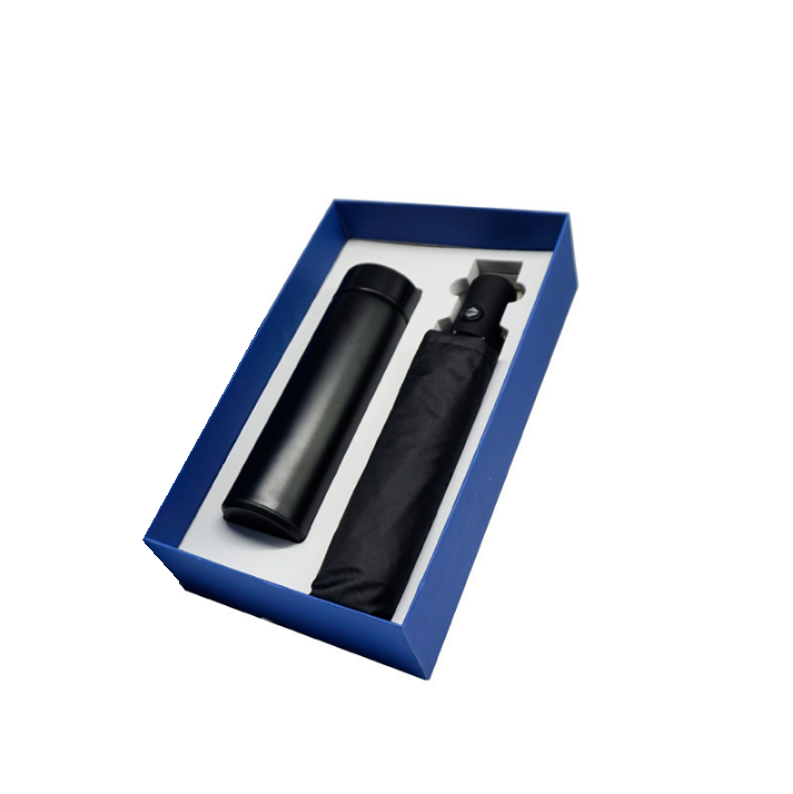Подарочный набор MyPads M154-968 умная кружка термос с измерением температуры + высококачественный зонтик подарок мужчине мужу папе другу брату сыну парню 18 19 20 25 30 35 40 лет на День рождение 23 14 февраля