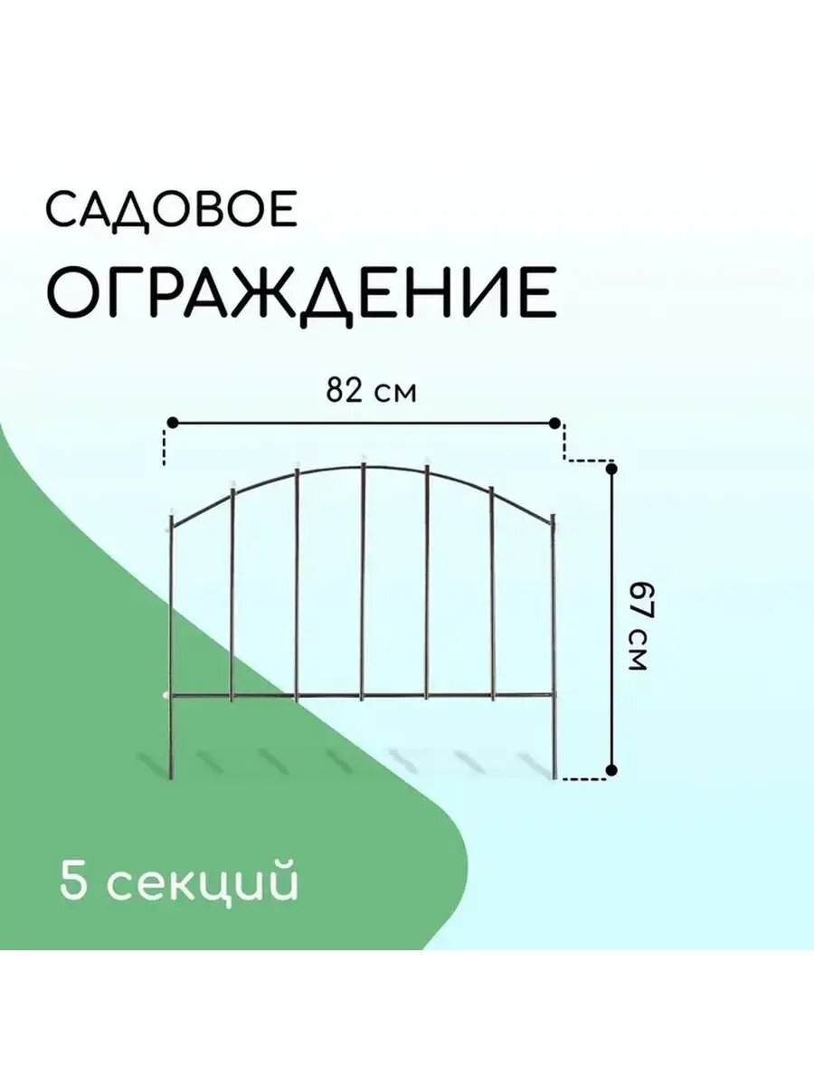 Декоративное металлическое ограждение Вертикаль