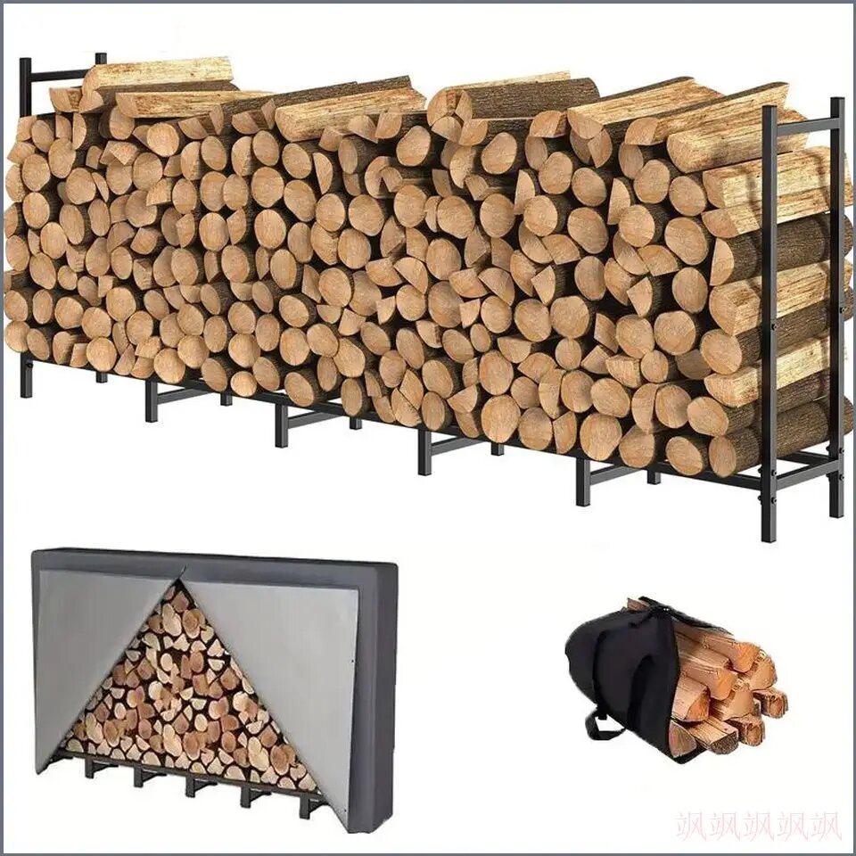 Дровница 241x25x80 см металл шоколадный 1 шт