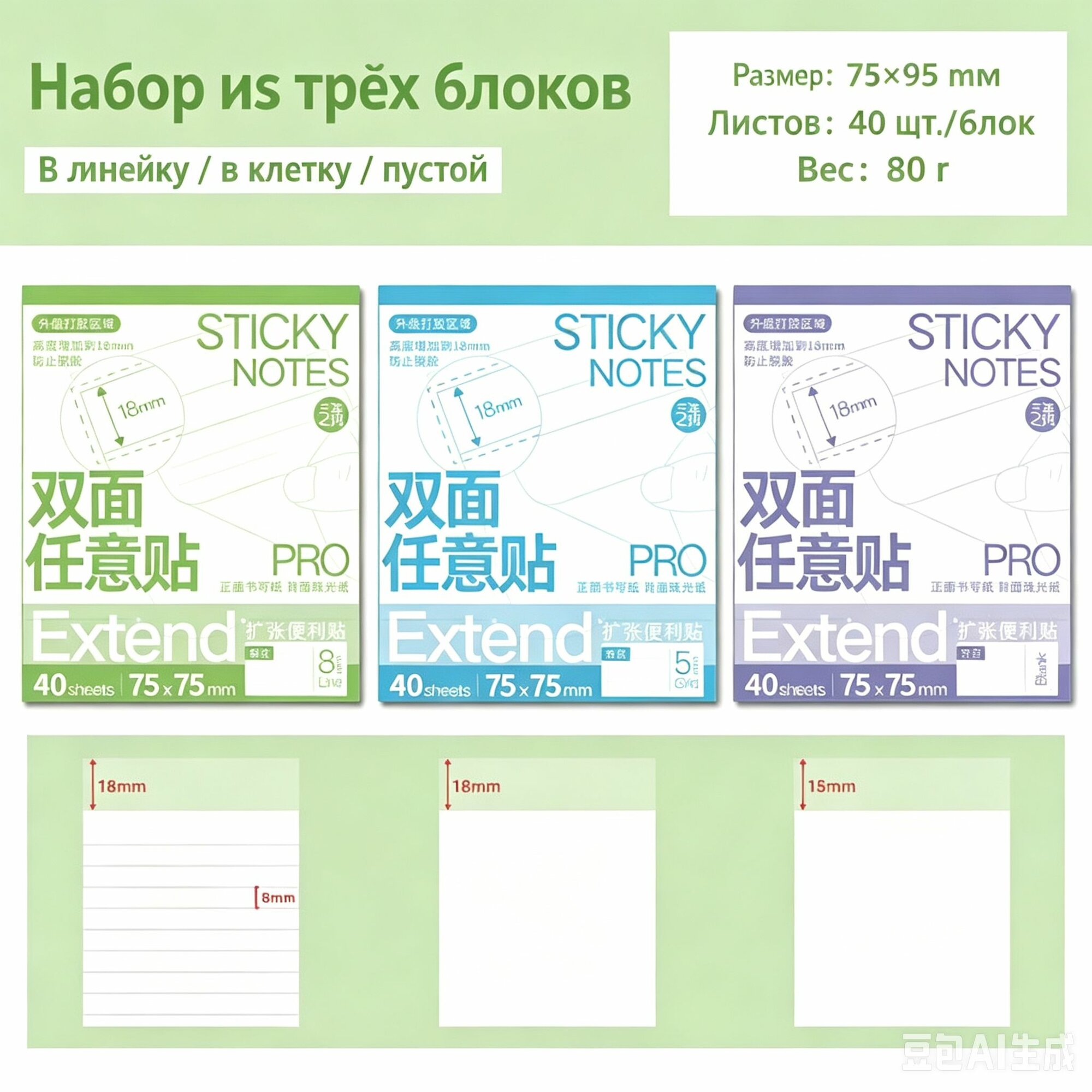 Стикеры-вкладыши для тетради, не закрывают текст, 40 листов, самоклеящиеся, для ошибок и заметок, начало учебы