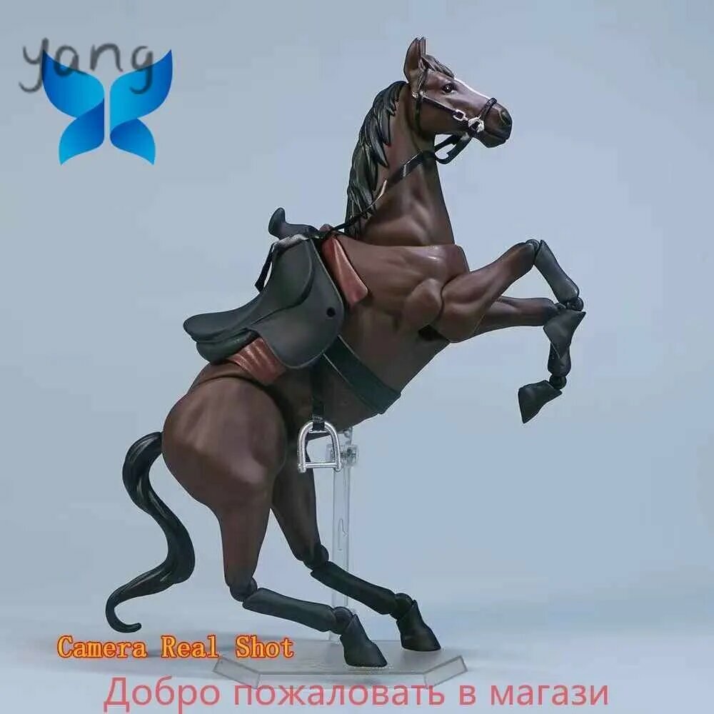 Пластмассовая модель игрушка лошади/Суставы подвижны/с подставкой/1:12