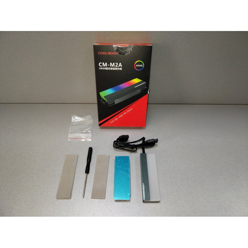 Радиатор охлаждения на SSD M.2 2280 CoolMoon, серый