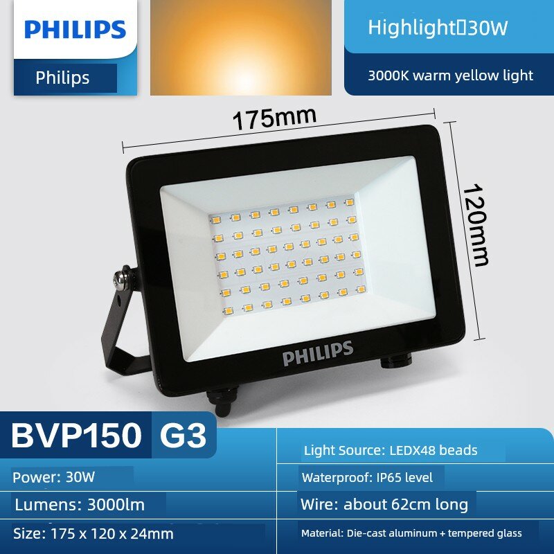 Светодиодный прожектор Philips для наружного освещения, водонепроницаемый, для рекламы, уличный светильник Mingxin,