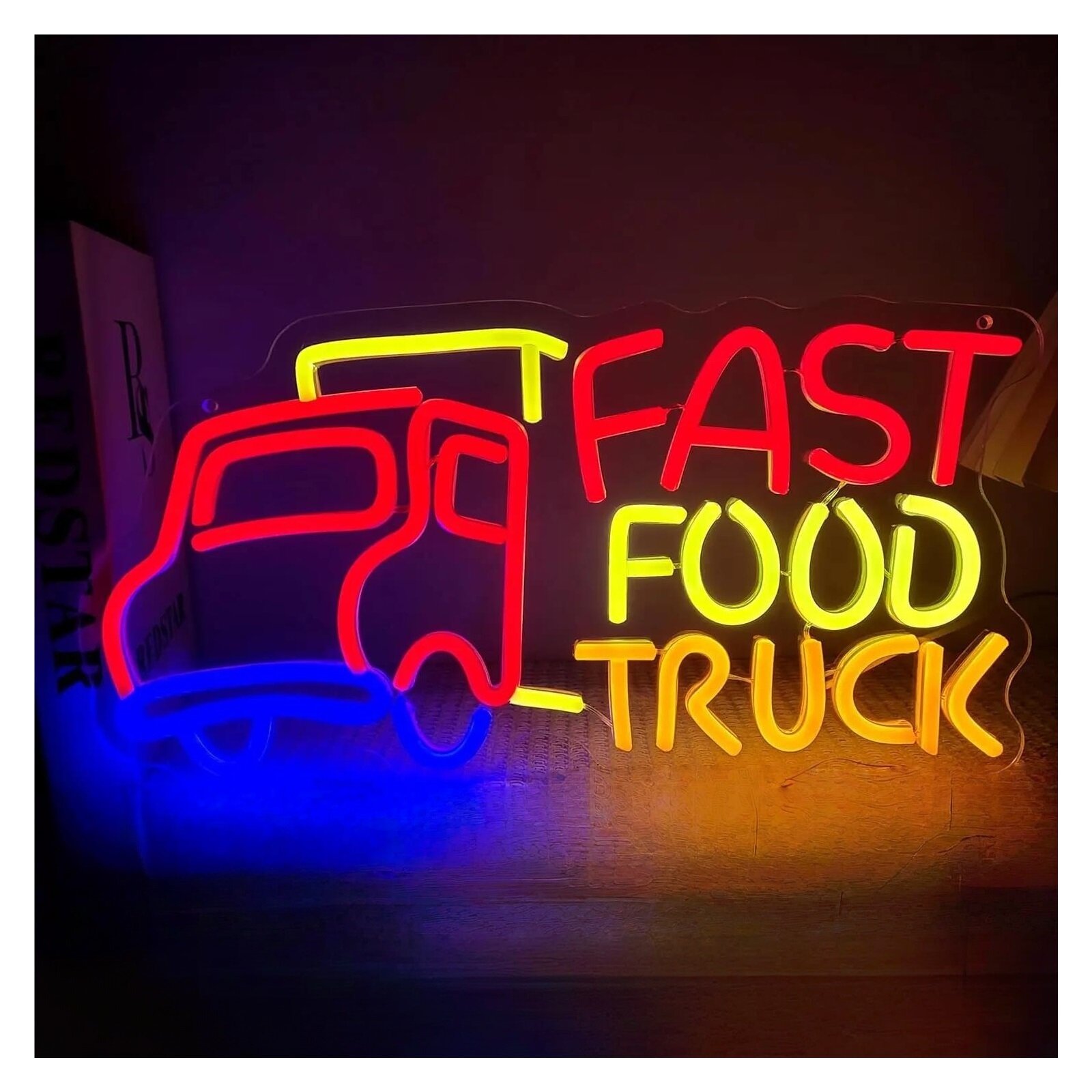 Fast Food Truck Неоновая Вывеска 42смx22см