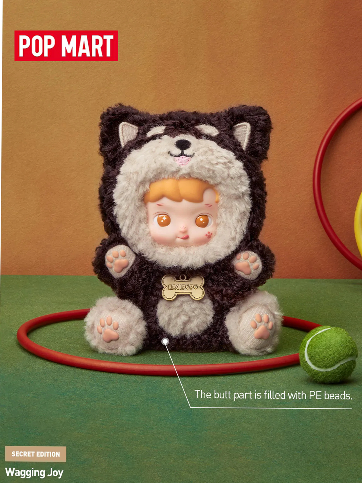 Коллекционная фигурка Слепая коробка HACIPUPU Take Me Home Series Vinyl Plush Pendant-Wagging Joy