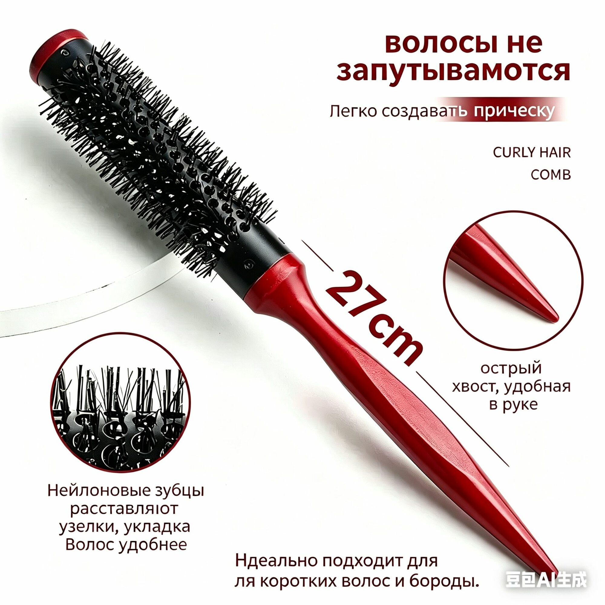 Подходит для коротких волос и бороды. Диаметр 12mm для бороды 12mm насадка для коротких волос