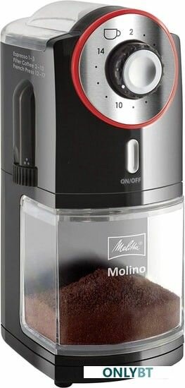 Кофемолка Melitta Molino, черный/красный