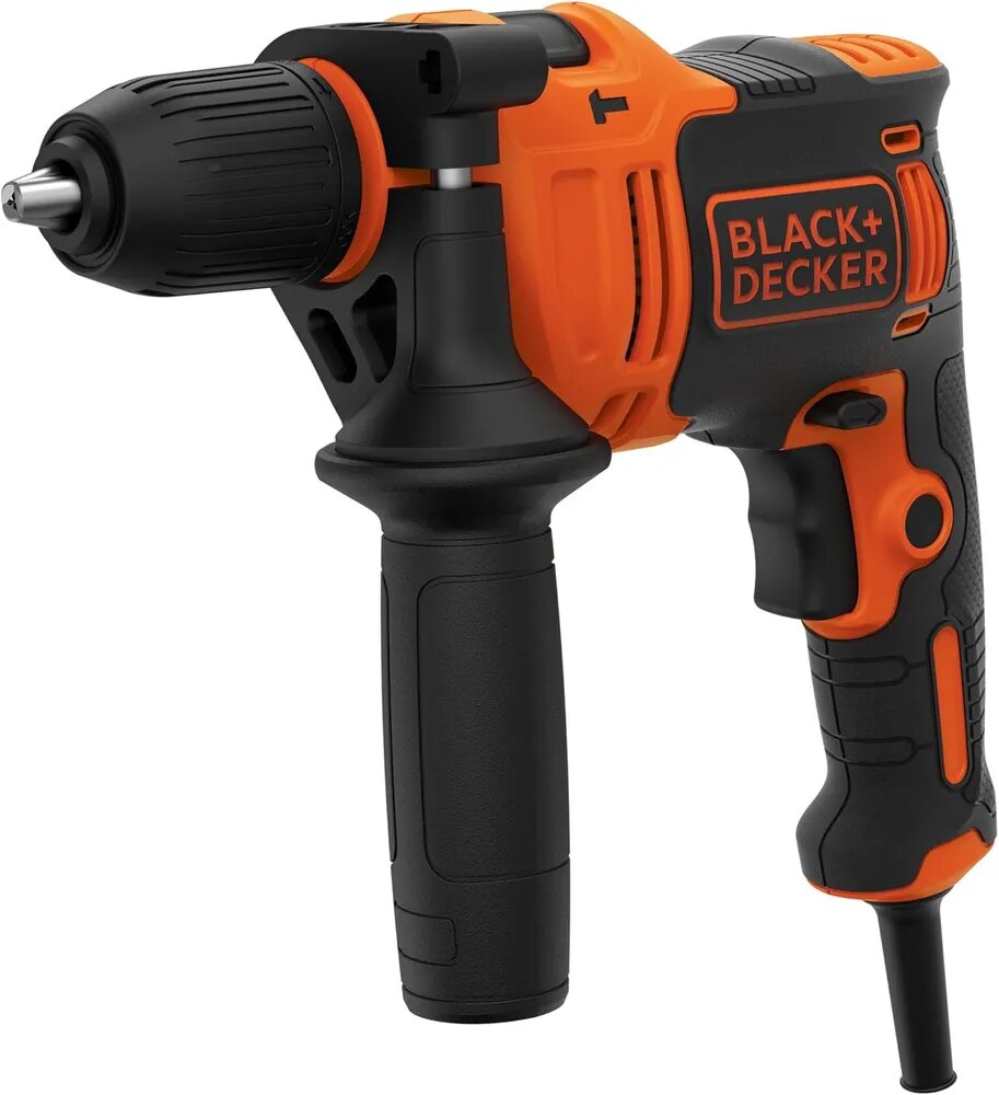 Электрическая ударная шуруповерт Black + Decker BEH710, 710 Вт, 2800 об/мин, 13 мм, 05035048681268