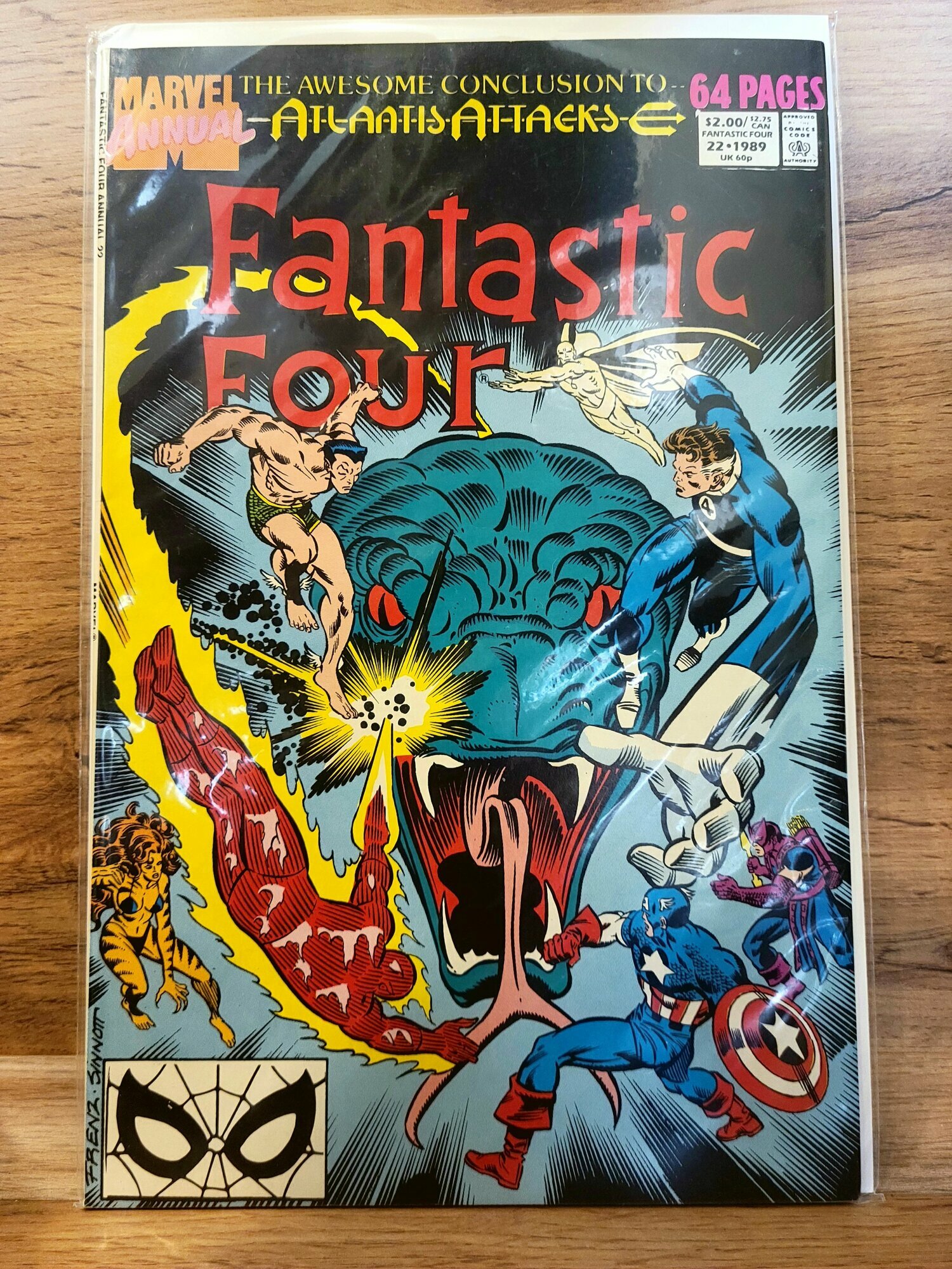 Ретро Комикс Fantastic Four Annual #22. 1989 Год. Оригинал!