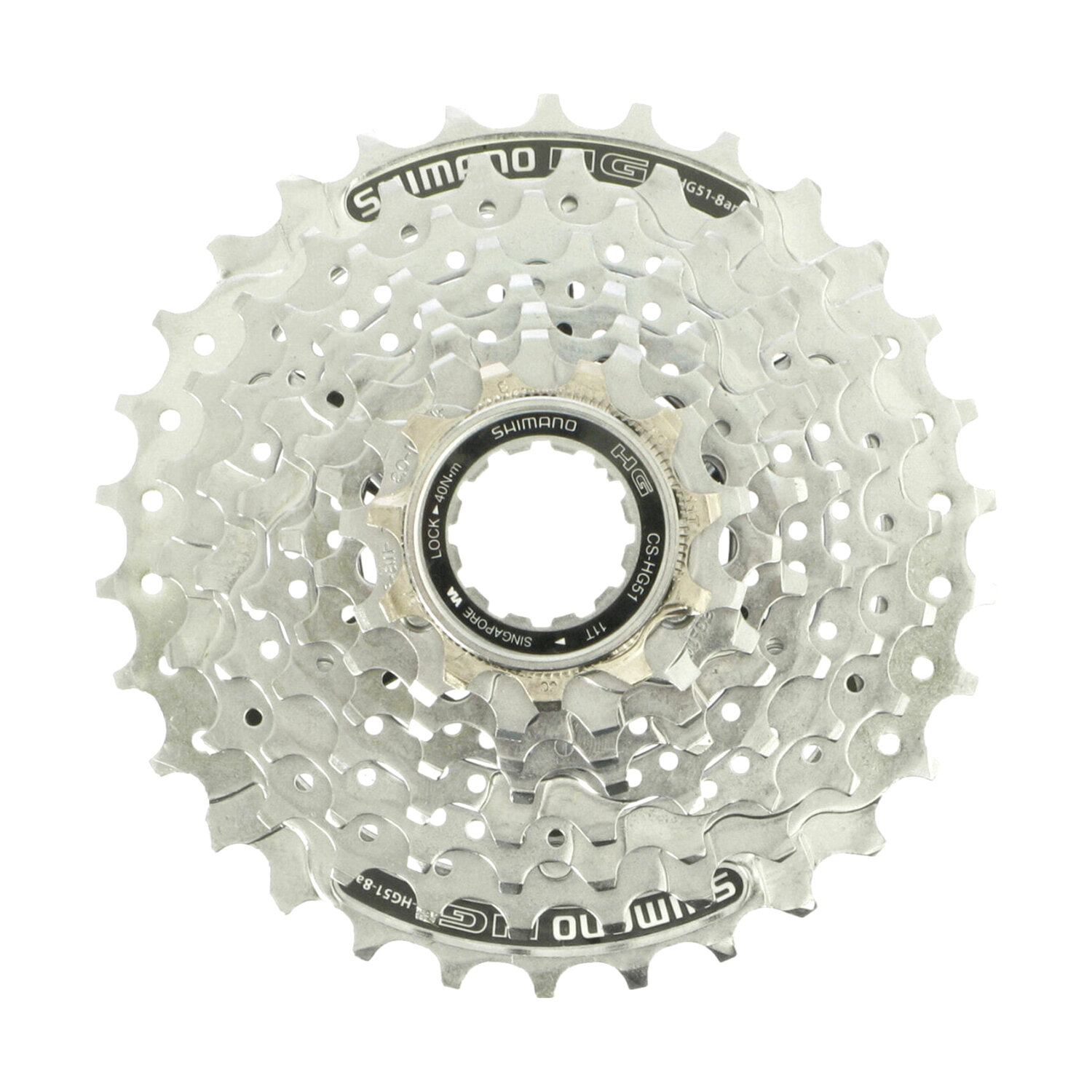 Shimano Кассета Shimano CS-HG51-8, 8 ск, 11-28T, цвет Серый