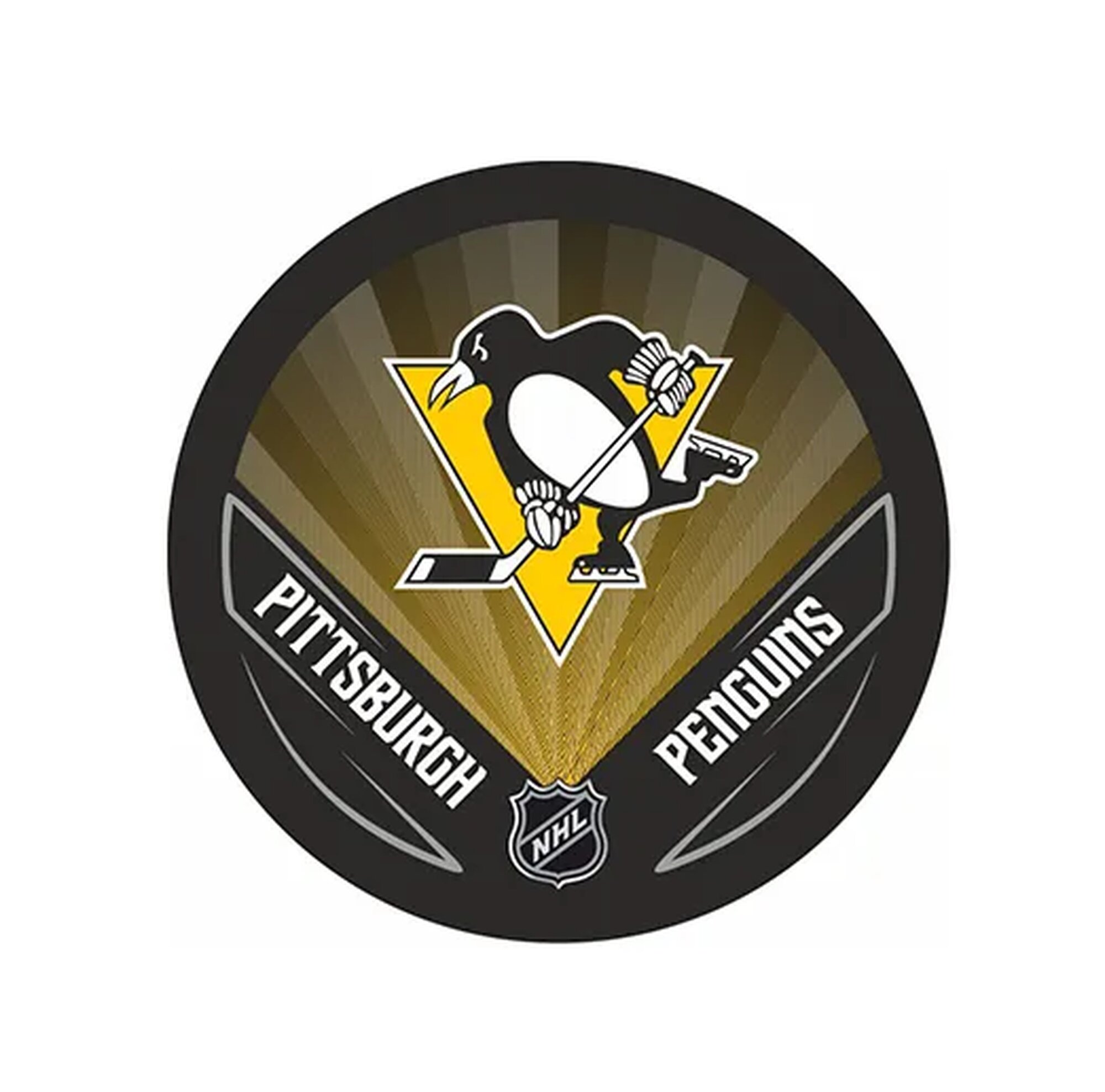 Шайба Rubena 2022 NHL Pittsburgh Penguins 1-ст, 76 мм, цвет черный