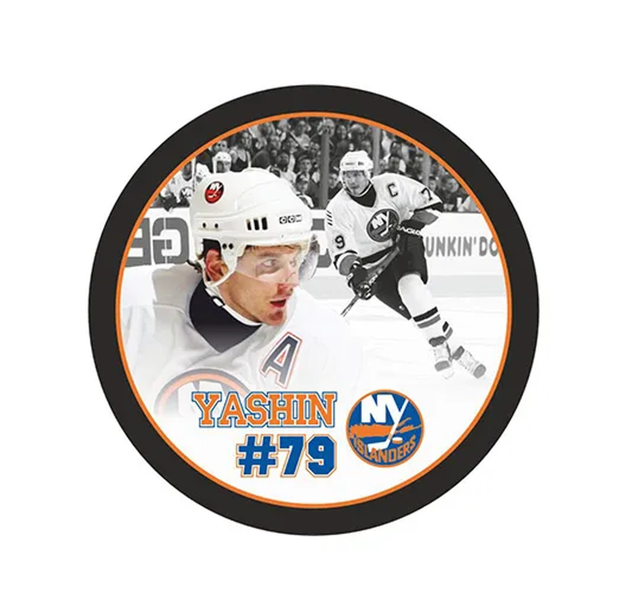 Шайба Rubena Игрок НХЛ YASHIN Айлендерс №79, резина, цвет черный