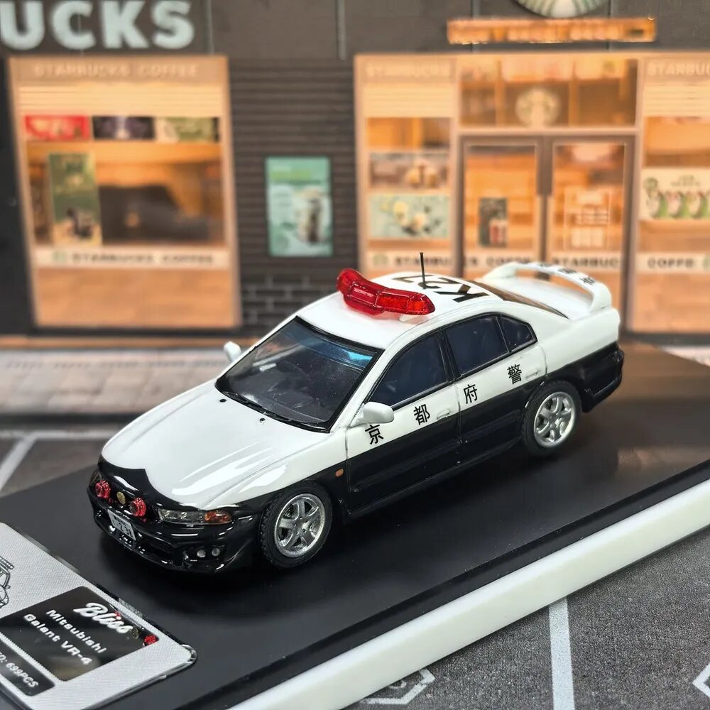 Коллекционная Машинка Bliss 1:64 JP Police Galant VR-4 Sedan Sports Model Diecast Metal Car Collection