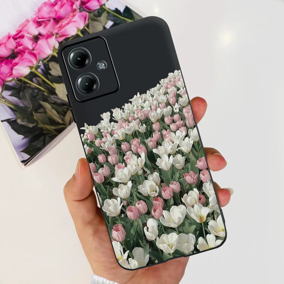 Черный силиконовый чехол для Motorola Moto G54 5G, Цвет: 690