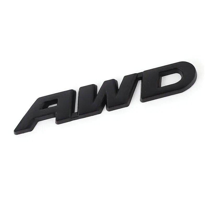 3D металлический фпр AWD буквы логотип багажник автомобиля эмблема Черный, черный, 9.3cm x1.5cm