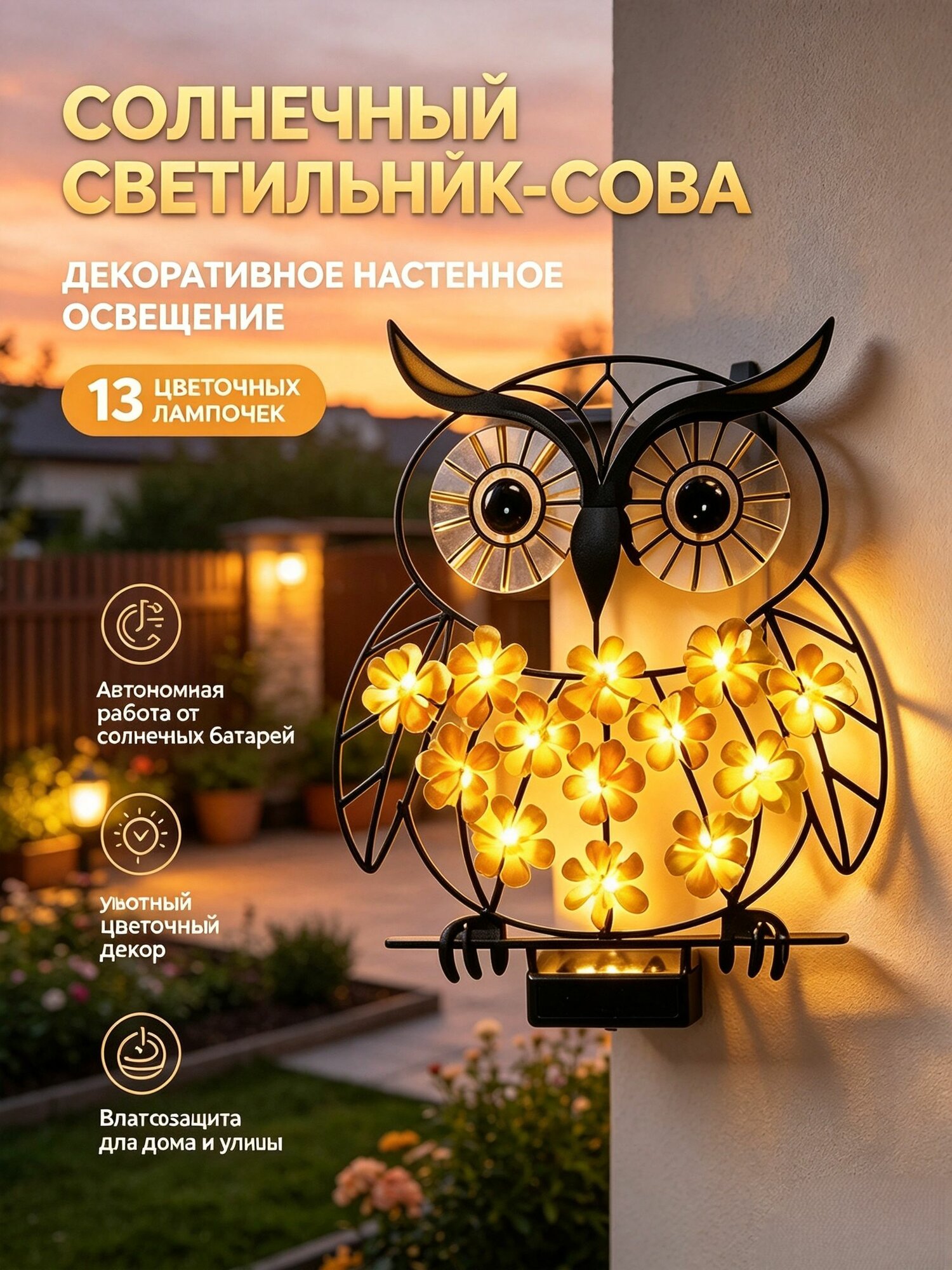 Уличный светильник, Без цоколя, количество ламп:1шт