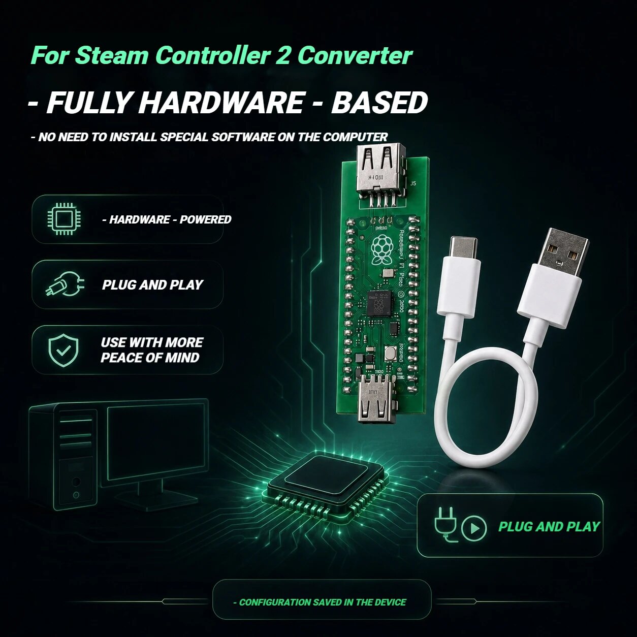 HID Remapper USB Адаптер для Steam Controller 2 — фото 1