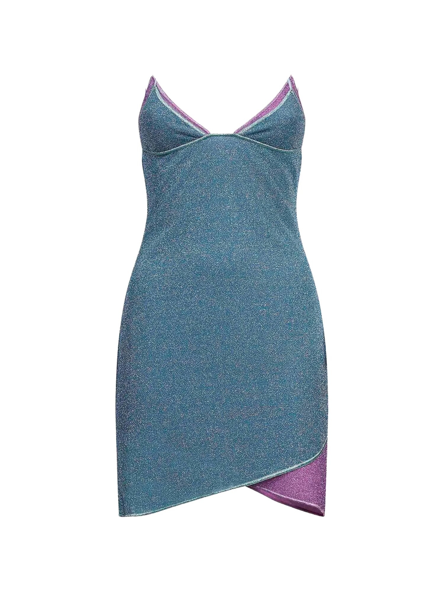 Платье Lumiére glitter-effect layered mini dress