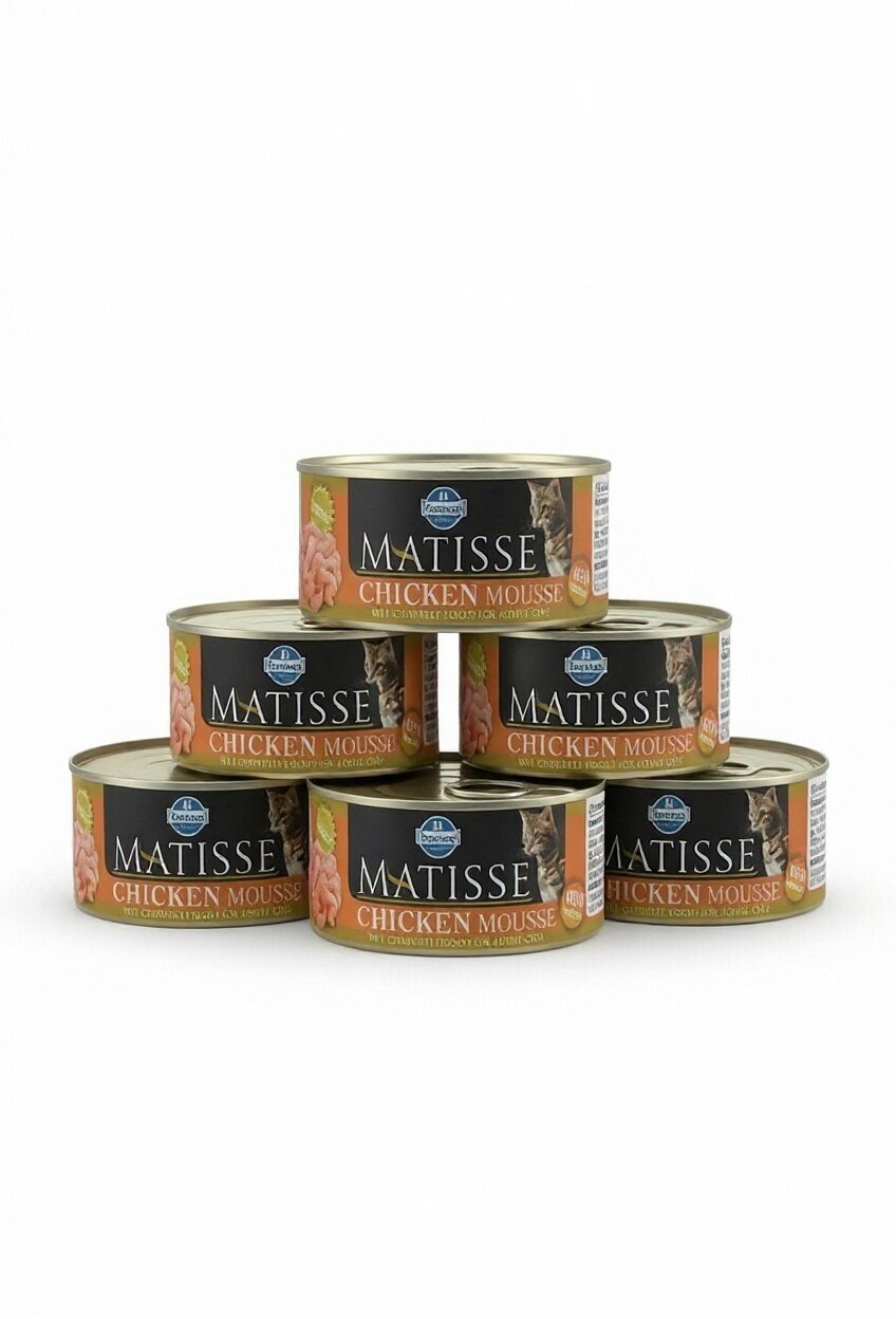 Влажный корм Farmina Matisse взрослых кошек, мусс с курицей, 6 штук по 85 гр