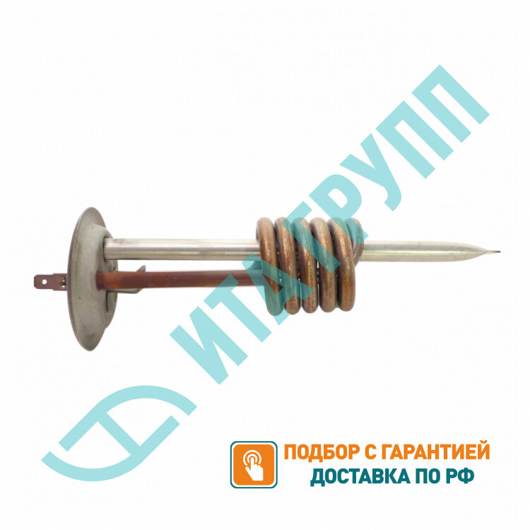 ТЭН 2кВт (2000Вт) RF для водонагревателя Thermex, Garanterm, под анод М6, клеммы под разъём, 20155