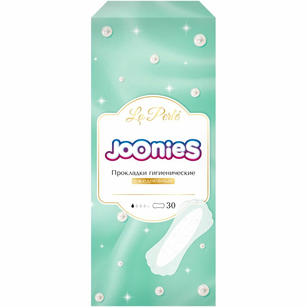 Joonies Прокладки ежедневные LA PERLE, 30 шт, 3 упаковки
