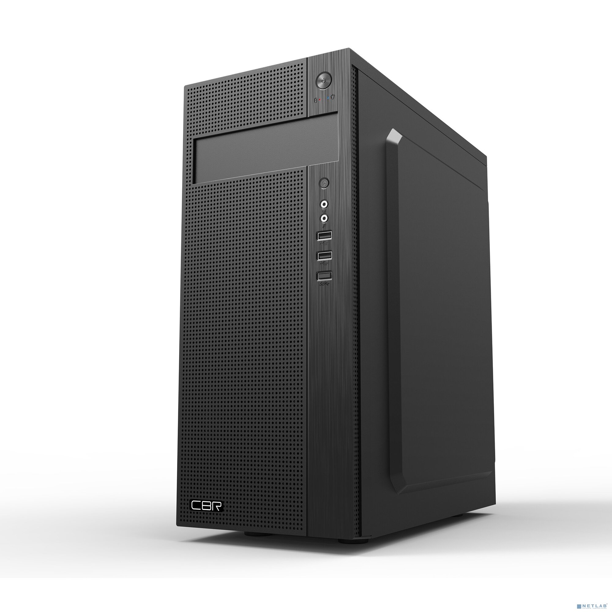 CBR Корпус ATX Miditower E185, без БП, 1*USB 3.0, 2*USB 2.0, HD Audio+Mic, Black [PCC-ATX-E185-USB31-USB22-WPSU]
