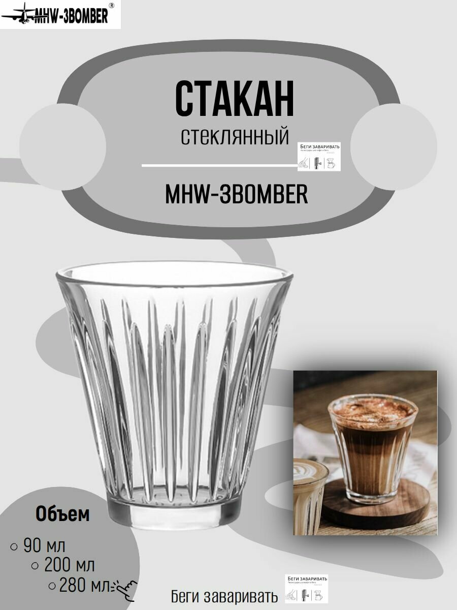Стакан стеклянный для кофе