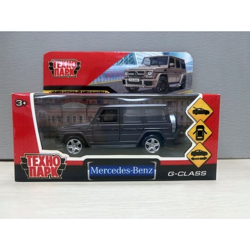 Машинка "Технопарк" "Кроссовер" Mercedes-Benz G-Class 12см, инерционная, бронзовый матовый, двери, багажник