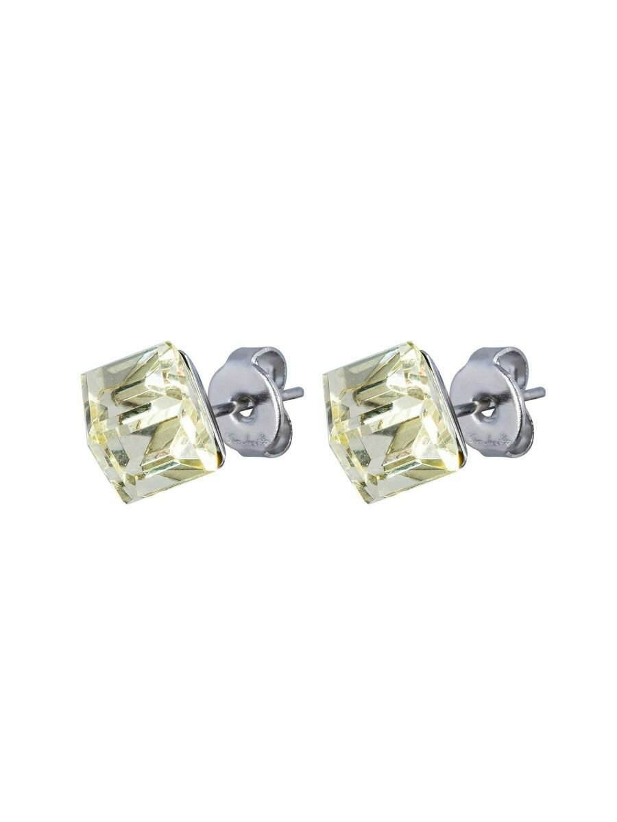 Серьги пусеты, кристаллы Swarovski
