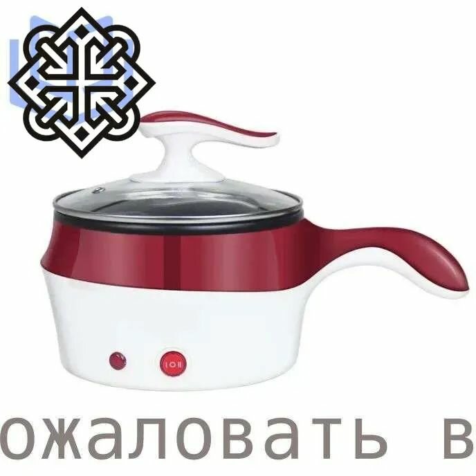 Сковорода 1.2 л, электрическая мультиварка, мгновенный нагрев, 2 передачи мощности огня, антипригарное покрытие, защита от перегрева, красный