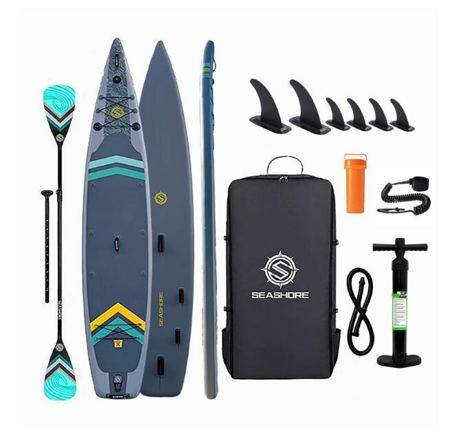 Доска для серфинга SUP, надувная доска для гребли, рыбацкая лодка 4.5 м с электроприводом