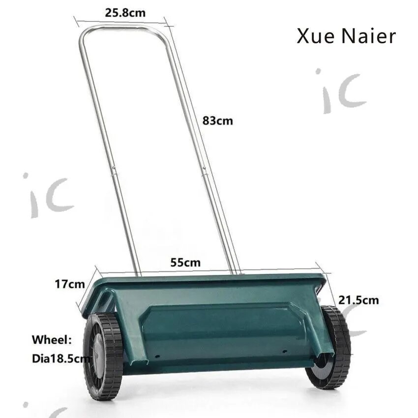 Разбрасыватель Xue Naier для газона, механическая сеялка для посева, внесения удобрений, ширина 55 см