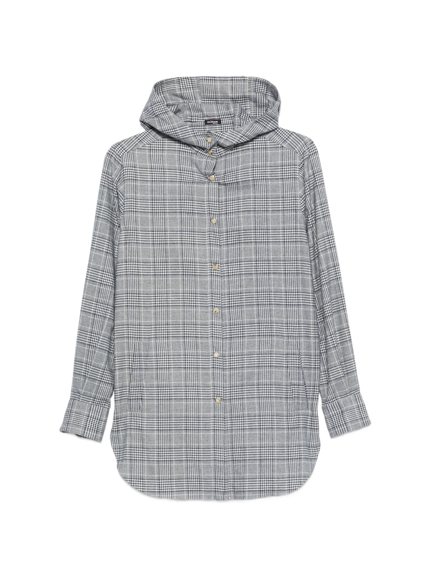 Рубашка Check-pattern hooded shirt
