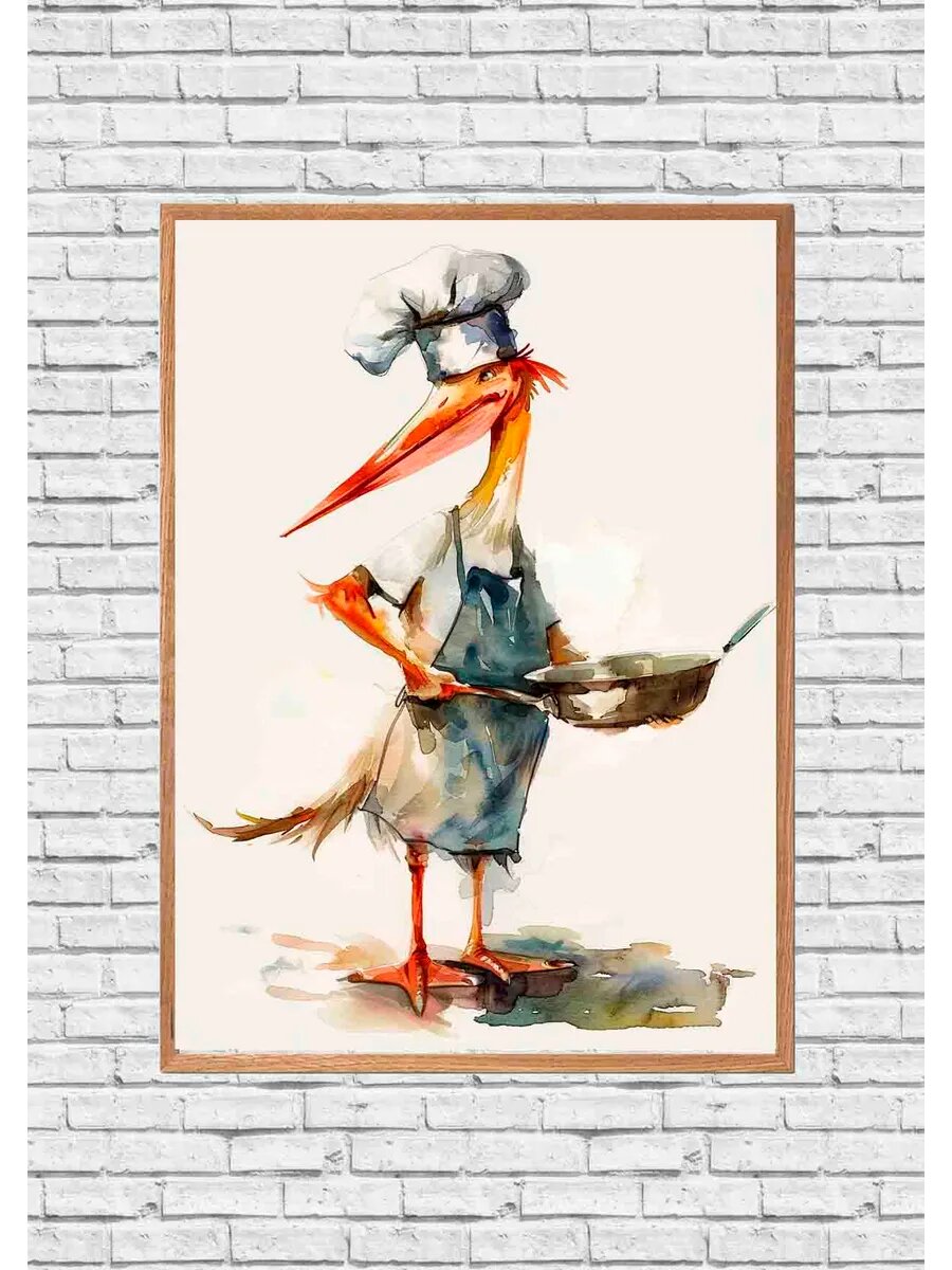 Шеф-повар Pegas Bird готовит 1, Плакат 30x42см