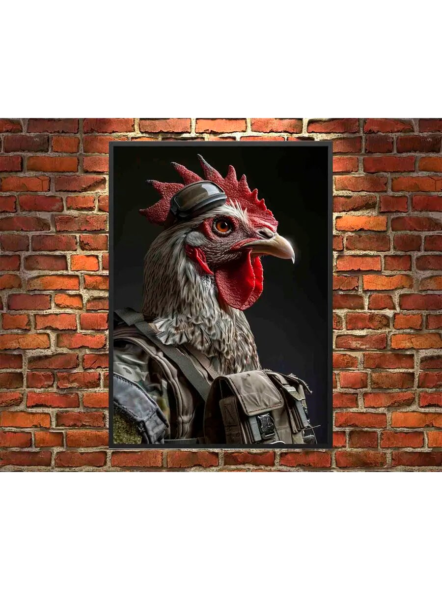 Курица-птица-солдат 1, Плакат 30x42см