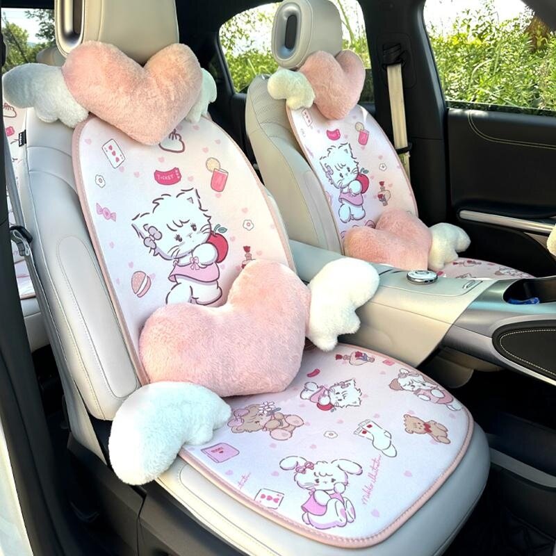 Двухслойная зимняя коротковатая шерсть сиденья автомобиля Мико универсальная подходит для всех авто