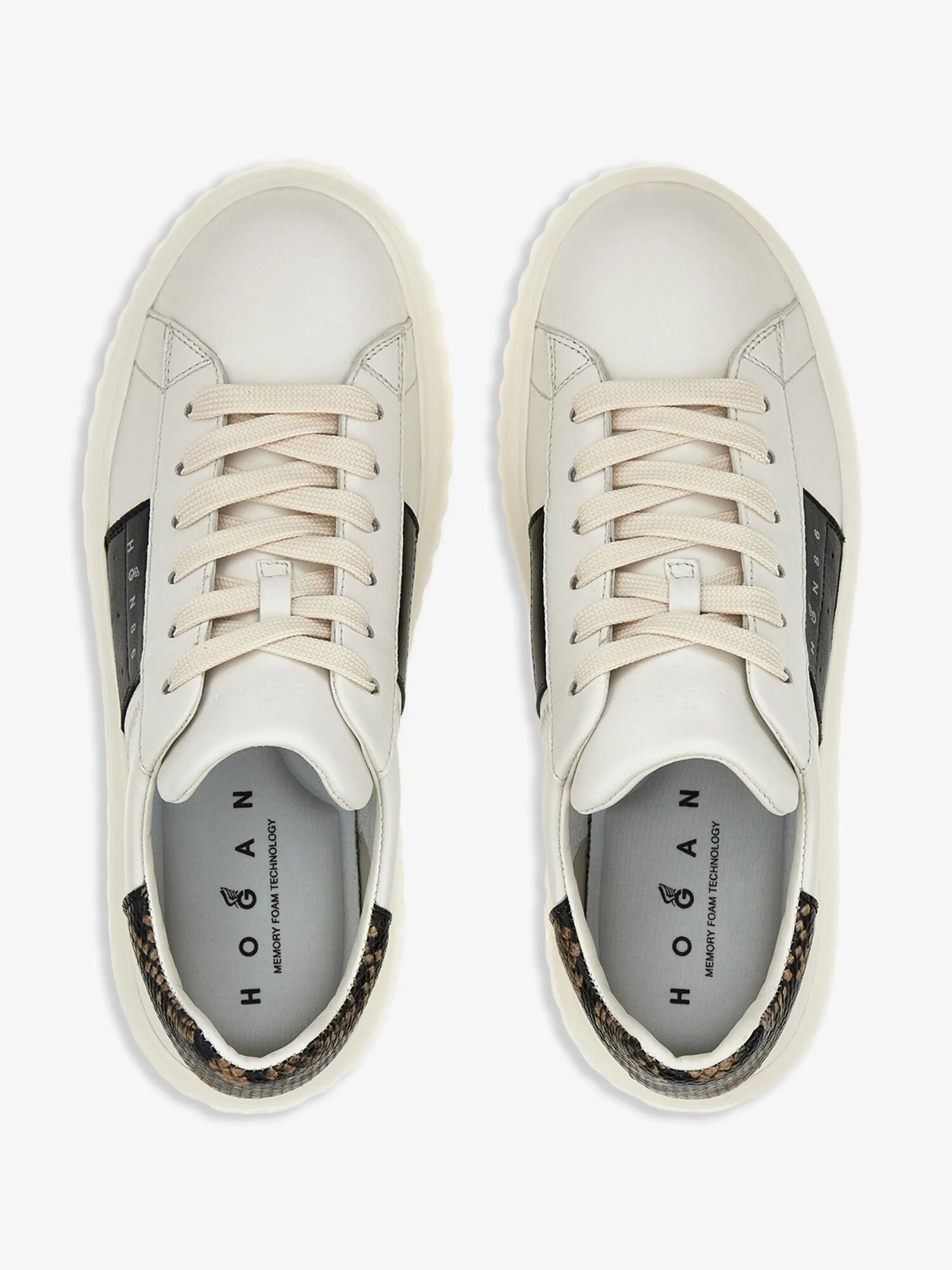 Кроссовки Hogan H-Stripes, размер 40, бежевый/белый — фото 1