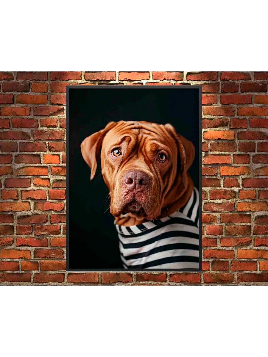 Бордоский дог -собака-заключенный 4, Плакат 30x42см