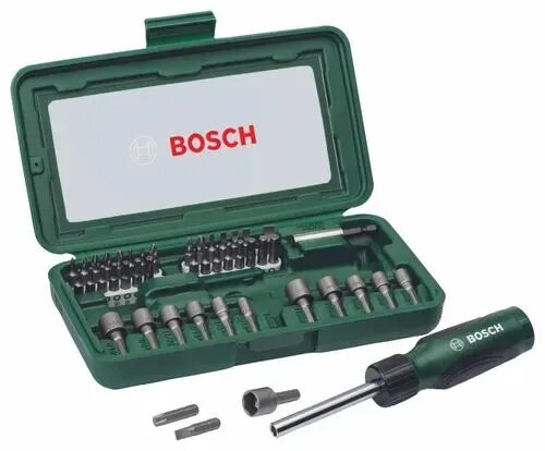Набор отверток с трещоткой Bosch, 46 предметов 2607019504