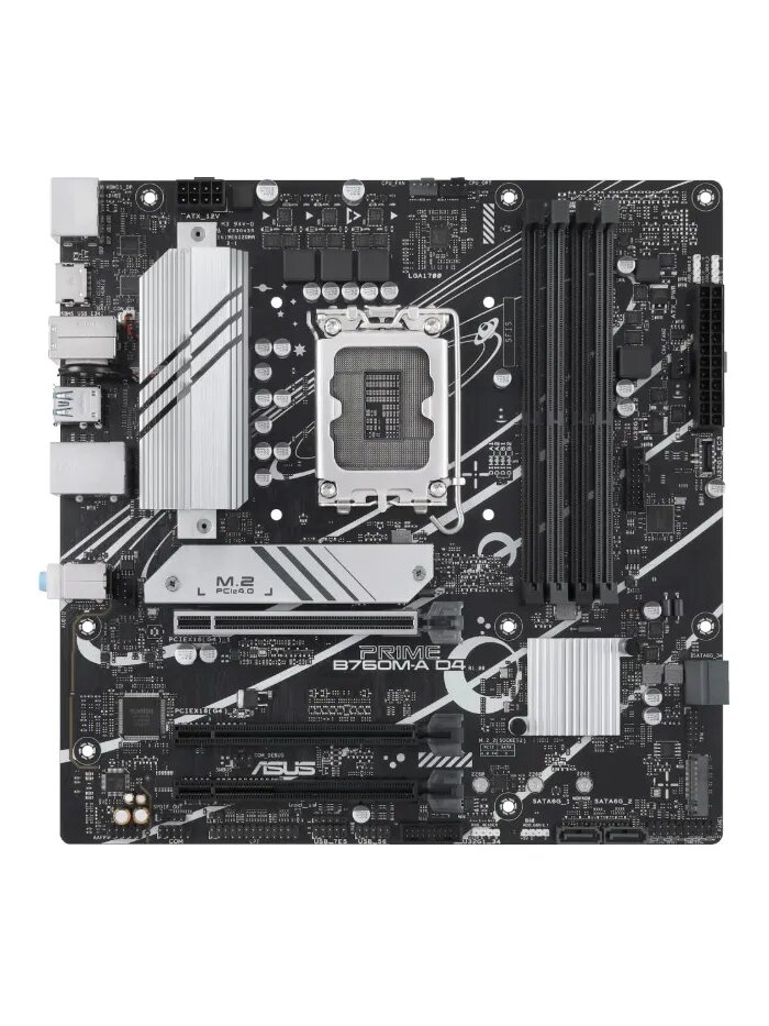Материнская плата ASUS PRIME B760M-A D4-CSM mATX LGA1700 Intel B760 4xDDR4 (64ГБ)