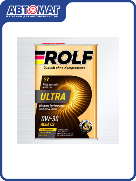Моторное масло ROLF Ultra C3 0W-30 (4л), ROLF-0W30-UC3-4L